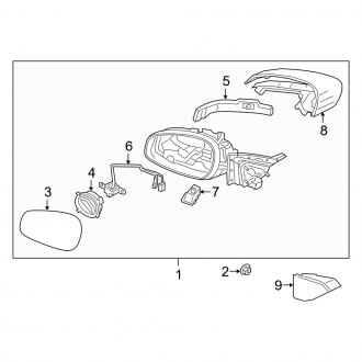 2022 Genesis G70 OEM Mirrors - Towing, Side View | CARiD
