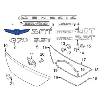 Genesis OEM Trunks & Parts - Lids, Rear Panels, Handles | CARiD