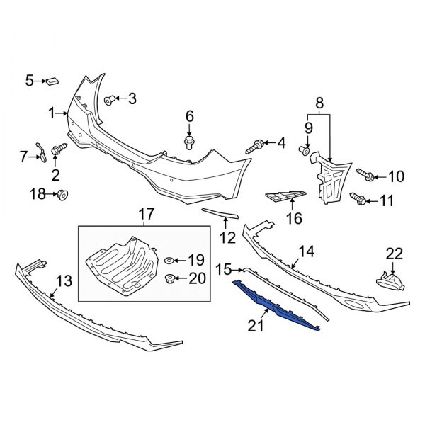 Genesis OE 86671G9AA0 - Rear Bumper Guard