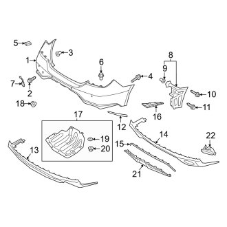 2022 Genesis G70 Replacement Bumper Moldings & Trim — CARiD.com