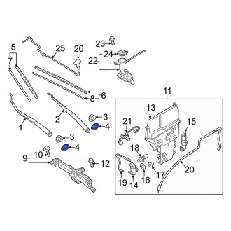 Genesis G80 Replacement Wiper Arms — CARID.com