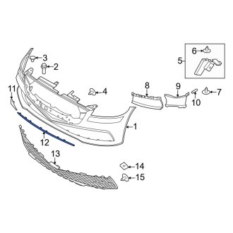 Genesis Replacement Bumper Moldings & Trim | Front, Rear — CARiD.com