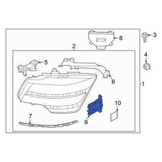 Genesis G80 Headlight Components | Brackets, Adapters — CARiD.com