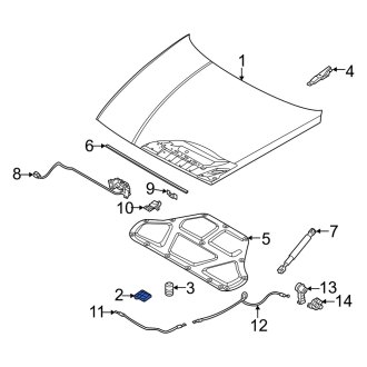 Genesis GV80 Replacement Hood Hardware — CARiD.com