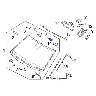 Genesis Windshield Washer Hardware | Brackets, Gaskets, Groomets ...