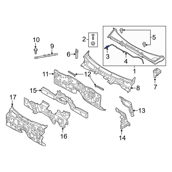 Genesis OE 9851621100 - Front Windshield Washer Hose Connector