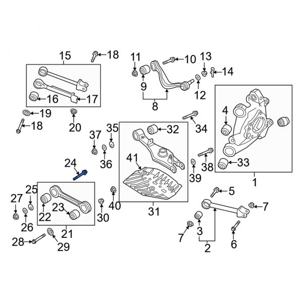 Genesis OE 55260C1000 - Rear Upper Alignment Camber Adjusting Eccentric ...