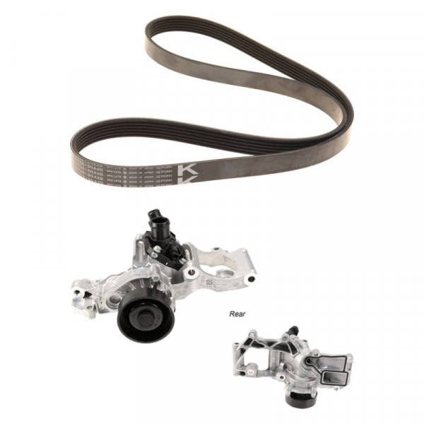 Genuine® BNDL-120129 - Engine Coolant Water Pump and Drive Belt Kit
