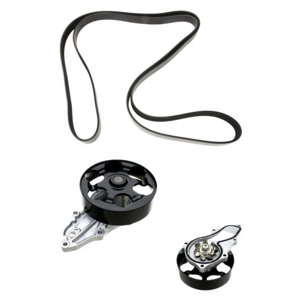 Genuine® BNDL-120347 - Engine Coolant Water Pump and Serpentine Belt Kit