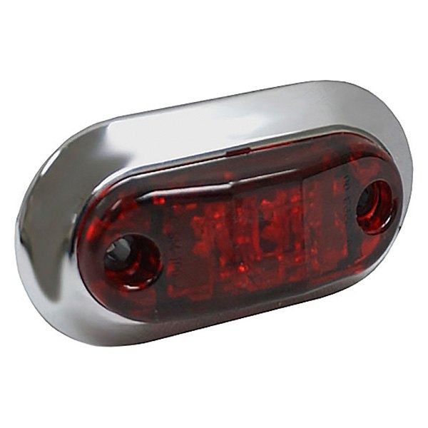 Grote® - 2.5" Oval Screw Mount LED Clearance Marker Lights with Chrome ...