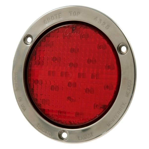 Grote® 53192 - SuperNova™ 4" Full-Pattern Red Flange Mount LED ...