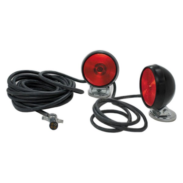 Grote® 654024 - Heavy Duty Red Round Magnet Mount Tow Lights
