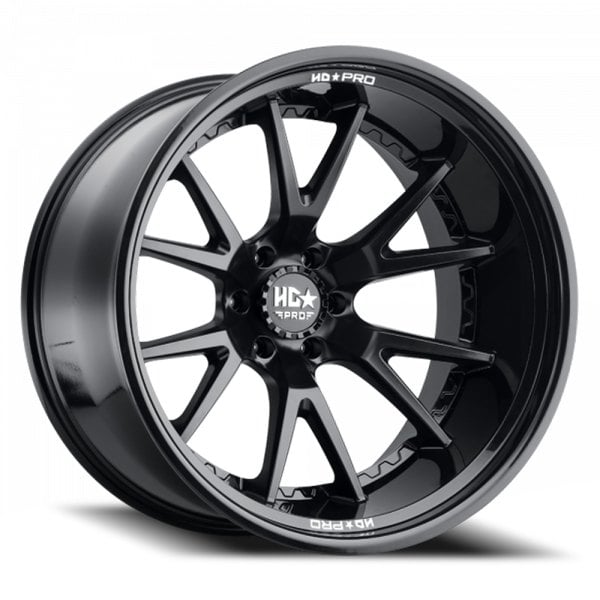 HD PRO® LHD PRO 1 Wheels - Matte Black with Gloss Black Lip Rims
