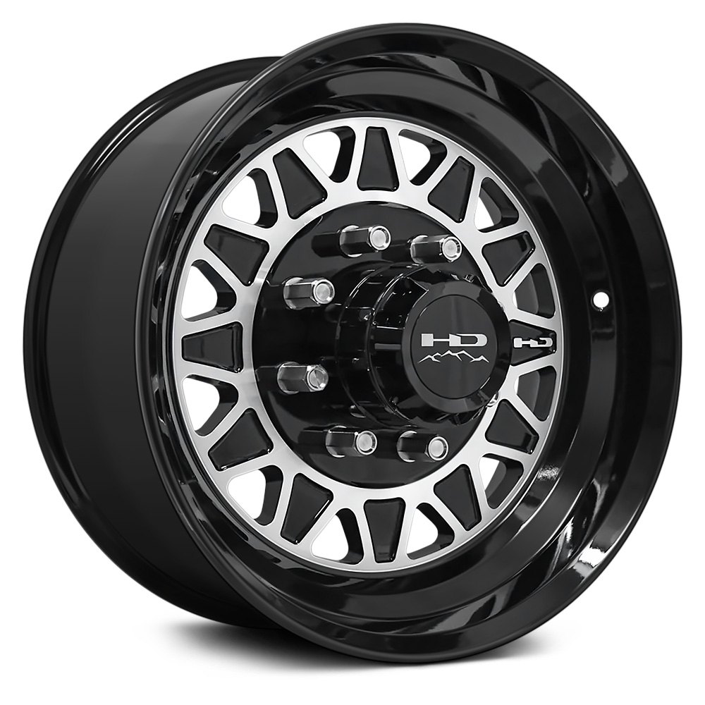 HD WHEELS® HDT-FORGED TRAILER Wheels - Gloss Black with Machined Face Rims