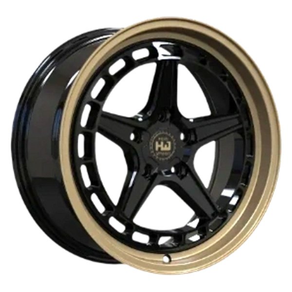 HEMI WHEELS® HM13 Wheels - Satin Black Face with Bronze Lip Rims