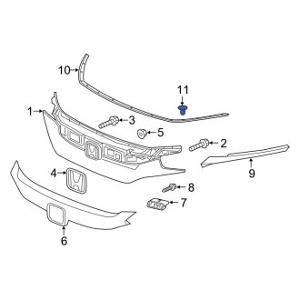 Honda Civic Si OEM Grilles | Factory Billet & Mesh Grilles — CARiD.com