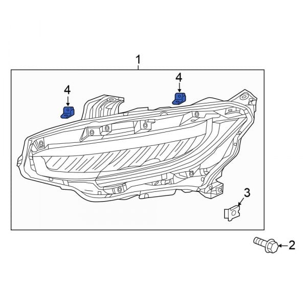 Honda OE 33155TBAA01 - Left Headlight Bracket
