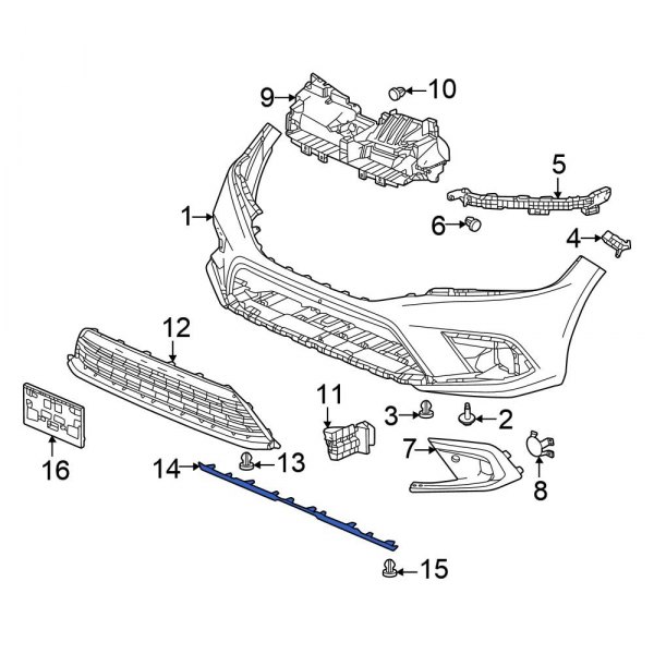 Honda OE 71105T20A00 - Front Spoiler
