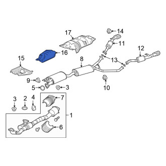 Honda Ridgeline OEM Exhaust Parts | Systems, Tips, Pipes — CARiD.com