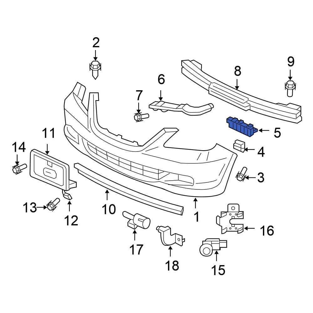 Honda OE 71198SHJA00 - Front Left Bumper Cover Stop