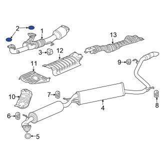 Honda Ridgeline OEM Exhaust Parts - Systems, Tips, Pipes | CARiD