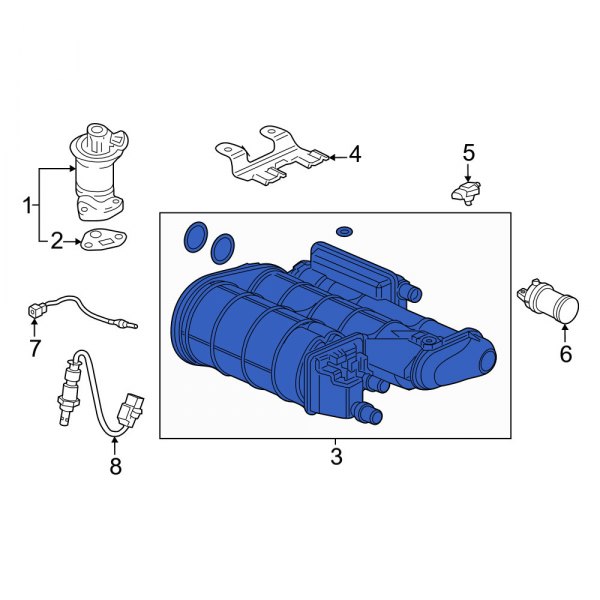 Honda OE 17011TK8A01 - Vapor Canister