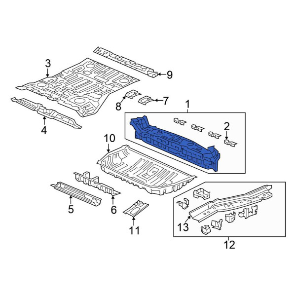 Honda OE 65750THRA02ZZ - Rear Rear Body Panel
