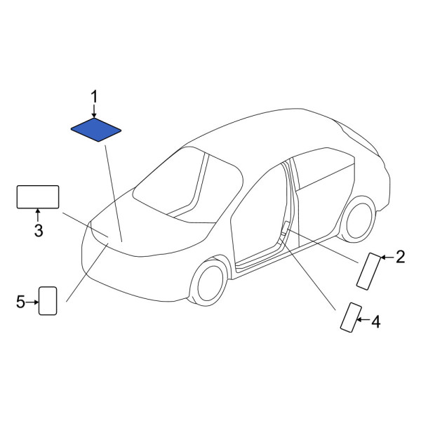 Honda OE 80050T23A00 - A/C System Information Label