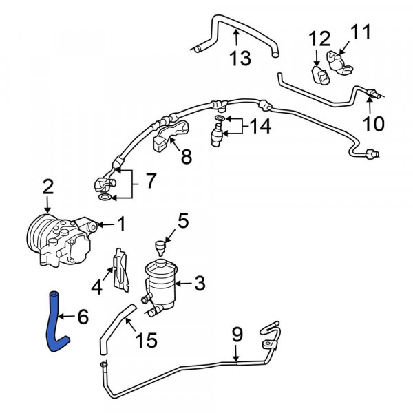 Honda OE 53731SDAA01 - Power Steering Reservoir Hose