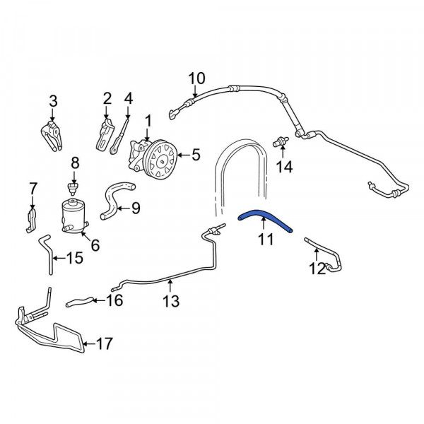 Honda OE 53733SDAA01 - Power Steering Return Hose