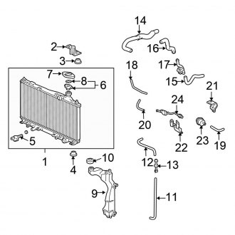 2004 Honda Civic OEM Engine Cooling Parts - Radiators | CARiD