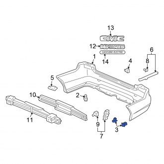 Honda Civic OEM Bumpers - Genuine Front & Rear Bumpers | CARiD