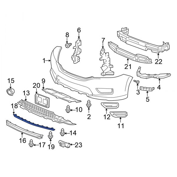 Honda OE 71110T3VA00 - Front Radiator Support Air Deflector