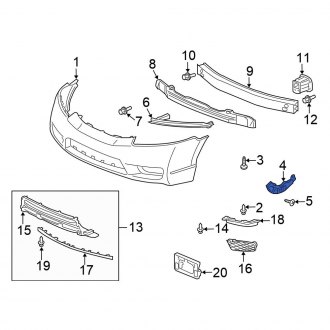 Honda Civic OEM Bumpers | Genuine Front & Rear Bumpers — CARiD.com