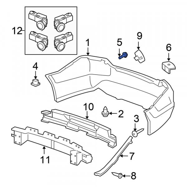 Honda OE 90149SA0003 - Bumper Cover Bolt