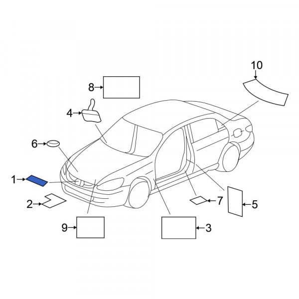 Honda OE 80050TVAA00 - A/C System Information Label