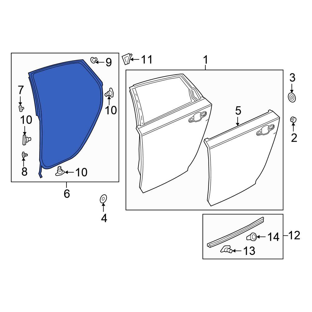 Honda OE 72810TVAA02 - Rear Right Outer Door Seal