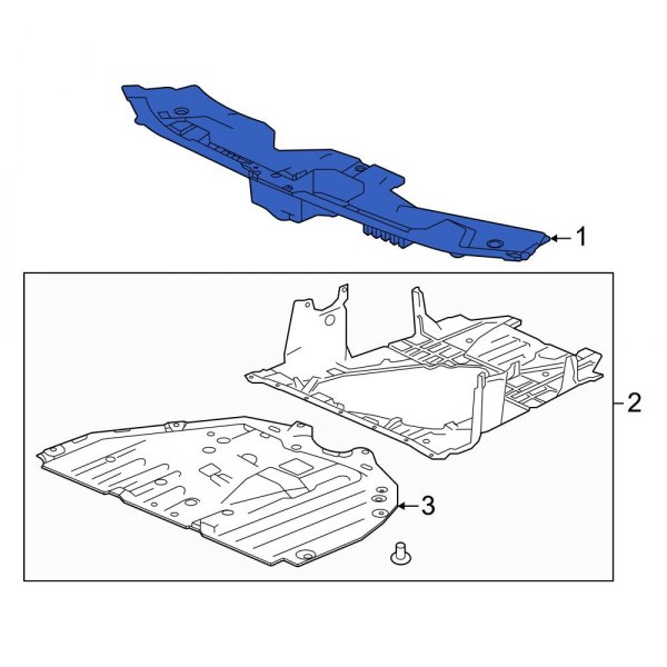 Honda OE 7132130AA00 - Front Radiator Support Access Cover