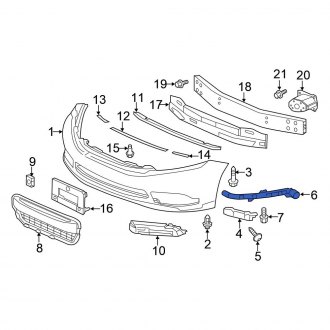Honda Civic Si OEM Bumpers - Genuine Front & Rear Bumpers | CARiD