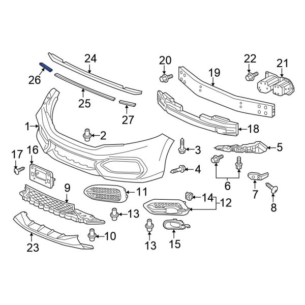 Honda OE 74111TR3A50 - Front Radiator Support Air Deflector