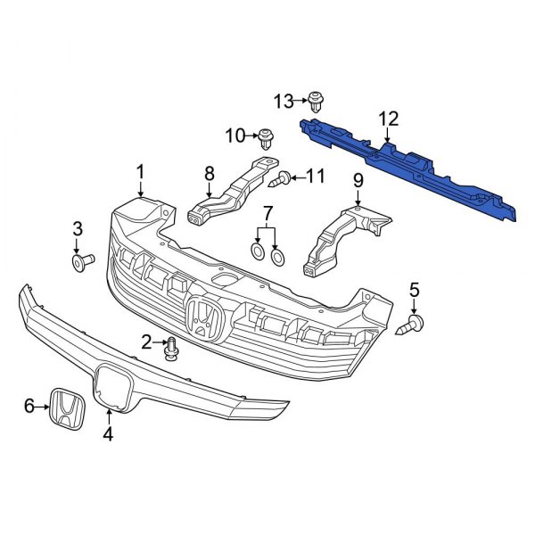 Honda OE 71103TR0A00 - Front Radiator Support Air Duct