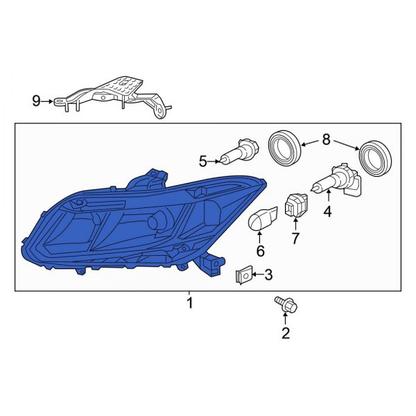 Honda OE 33150TR0A51 - Front Left Headlight Assembly