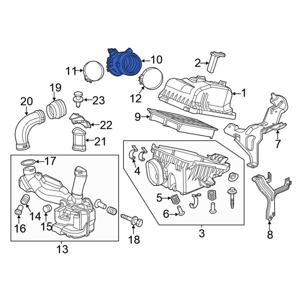 Honda OE 17225R1AA01 - Engine Air Intake Hose