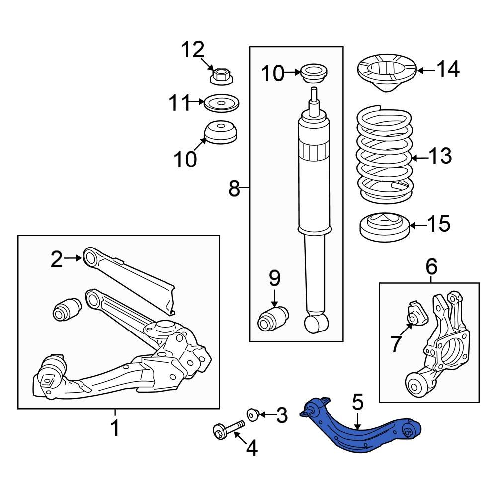 Honda OE 51350TR0A51 Front Right Suspension Control Arm