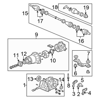 2004 Honda Element OEM Driveline & Axle Parts - Hubs | CARiD