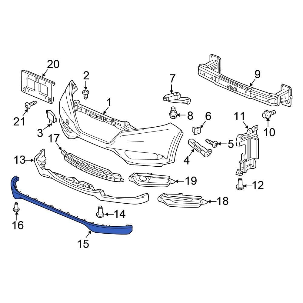 Honda OE 71110T7AJ00 - Front Valance Panel