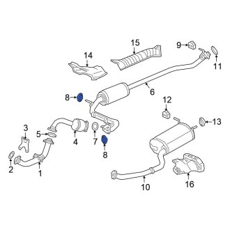 Honda HR-V OEM Exhaust Parts | Systems, Tips, Pipes — CARiD.com