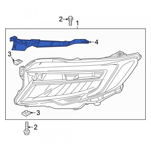 Honda OE 33155TG7A01 - Left Headlight Bracket