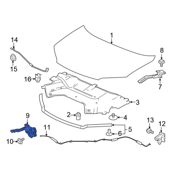 Honda OE 74120TG7A11 - Front Hood Latch