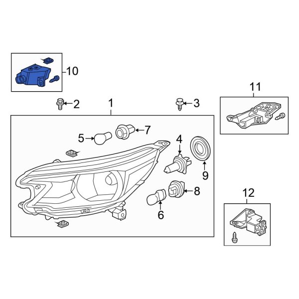 Honda OE 71140T0AA00 - Right Headlight Bracket